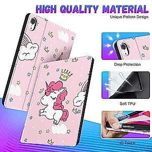 Uppuppy for Apple iPad Mini 6 Case for iPad Mini 6th Generation Case Kids Cute Folio Women Girls Girly Cartoon Cover for iPad Mini 2021 Case 6th Gen 8.3 Inch A2567 A2568 A2569