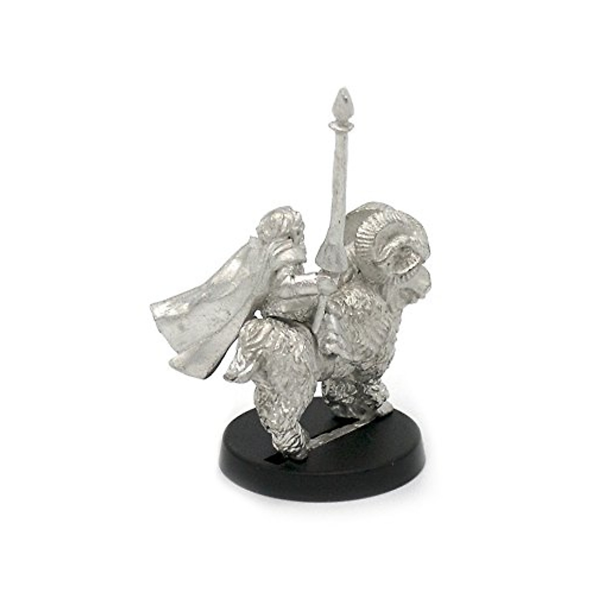 Stonehaven Miniatures Halfling Commander on Ram Mount Miniature Figure (for 28mm Scale Table Top War Games) - Made in USA