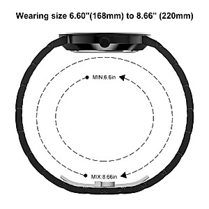 GOLDEN HOUR Men's Watches Slim Minimalist Runway Black Stainless Steel Quartz Analog Watch with Blue Hands