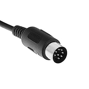 Calvas Black Broom Shaped Accessories Scart Cable AV Professional Lead Game Console Replacement Connection For Sega Mega Drive 1 - (Color: V Us)