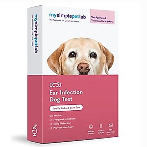 MySimplePetLab Dogs Ear Infection Test Kit | Fast and Accurate Detection of Yeast and Other Ear Irritations| Reliable Mail-in Dog Ear Care Test for Smelly, Itchy, or Sore Ears