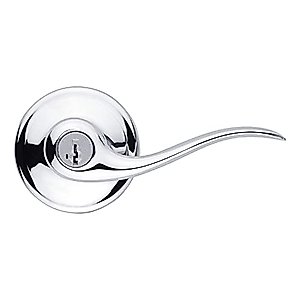 Kwikset 97402-905 Tustin Entry Lever Featuring Smartkey Re-Key Security, Polished Chrome