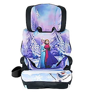 KidsEmbrace High Back Booster Car Seat, Disney Frozen Elsa and Anna Purple, White, Blue