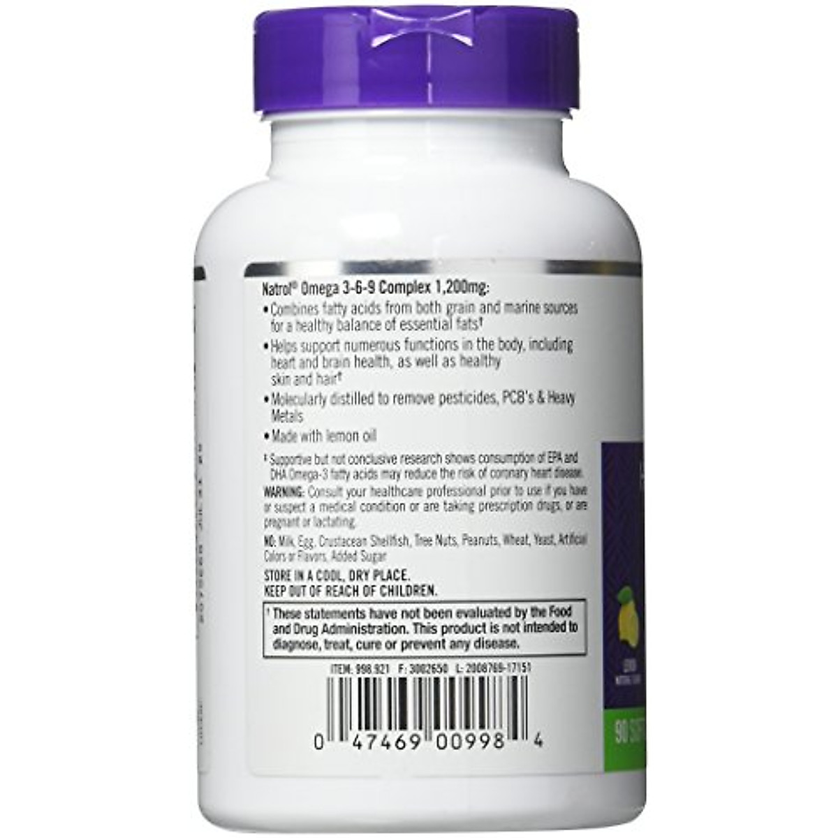 Natrol - Omega 3-6-9 Complex, 90 softgels
