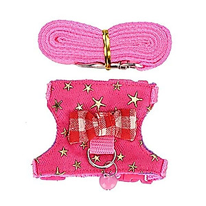 with Soft Texture Outdoor Chest Strap Ferret Leash Pet Harness Ferret Pet Supplies(S Number)