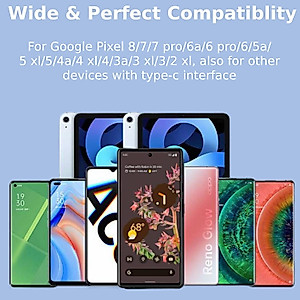 [2-Pack] 30W Pixel 8 7 Fast Charger for Google Pixel 8 8 Pro 7 7a 7 Pro 6 6a 6 Pro, 6.6ft PD USB C Phone Wall Fast Charging with Block (No Overheating When Charging)