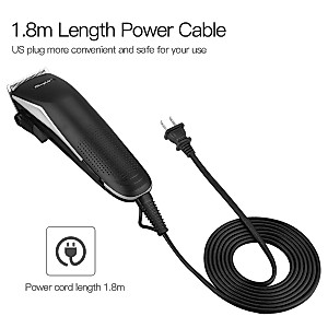 CkeyiN Hair Clippers for Men, Electric Hair Trimmer Corded Clipper Home Haircut & Grooming Kit with 10 Guide Combs 1 Scissor 1 Comb for Men Kids Barber