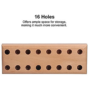 Plier Organizer Pine Wood Display Stand Base Wooden Cutter Holder Rack 16 Holes for Storage