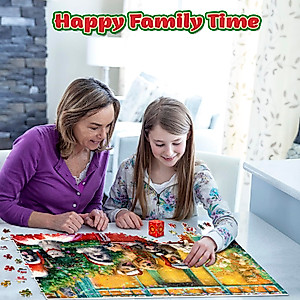 Advent Calendar 2024, Christmas Puzzle for Kids and Adults, 24 Days Countdown Calendars for Boys Girls, 1008 Pieces Christmas Puzzle in 24 Boxes, Dog's Christmas(27.56 x 19.68 Inch)