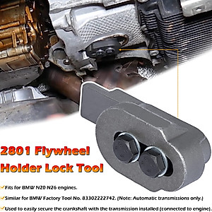 Heavy Duty 2801 Flywheel Holder Flex Plate Lock Tool for Replacing Timing Chain + 7676 Oil Seal Repair Kit with Balance Shaft & Oil Pump Alignment Tool Set for BMW 1 2 3 4 Series N20 N26 Engines