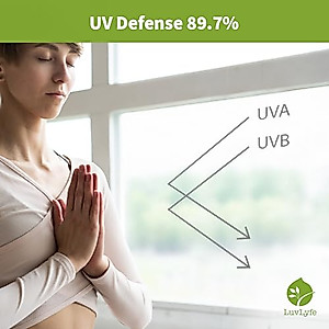 LuvLyfe Window Privacy Film Frosted Glass Window Film with Tools, UV Blocking Window Tint, Non Adhesive Static Cling Removeable Window Clings for Bathroom, Bedroom and Office(Pure, 17.5" * 78.7")