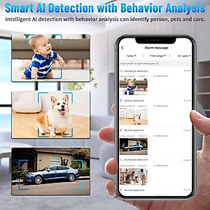 NoahTec Solar Security Cameras Wireless Outdoor, 2K HD Battery Solar Powered Cameras for Home Security Outside AI Motion Detection Siren, Spotlight Night Vision Two Way Talk (2.4GHz WiFi)