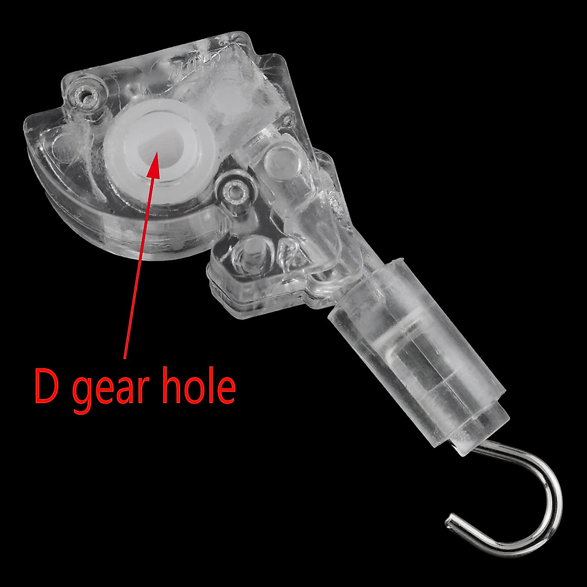 ZZLZX 2PCS Blind Wand Tilt Control Wand Tilter, Blinds Wand Tilter Mechanism, 1inch Mini Blind Head Rail Blind Tilt Mechanism Replacement with D Shaped Gear Tilt Mechanism Hook Connection