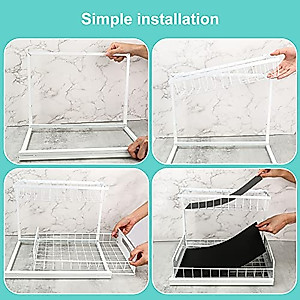 JOLIXIEYE Under Sink Organizer 2 Tier Under Kitchen Sink Organizer Pull Out Cabinet Organizer Multi-Purpose Under Cabinet Storage with Sliding Out for Laundry Bathroom Kitchen,White