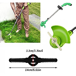 String Trimmer Head Blades Replace -20Pcs Plastic Lawn Mower Blades Grass Handheld Trimmer Head Replacement Cutter Garden Weed Replacement Blade for Cordless Grass Brushcutter (10 White + 10 Black)