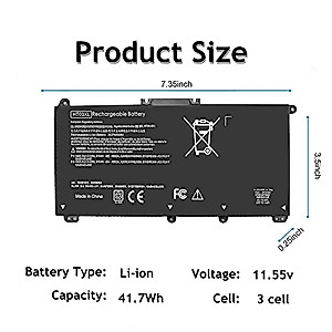 HT03XL Laptop Battery for HP Pavilion 14-CE 14-CF 15-DB 15-CS 15-DA 17-BY Series L11119-855 15-CS0053CL 15-DA0014DX 15-DA0033WM 14-CE0064ST 14-CE1056WM 14-CE0034TX L11421-421 HSTNN-LB8M HSTNN-DB8R