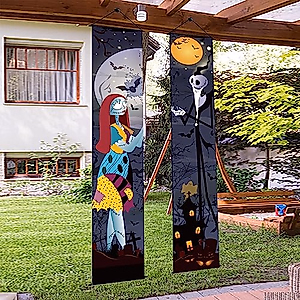 Nightmare Before Christmas Nightmare Before Christmas, Nightmare Before Christmas Halloween Party Hanging Banner Front Door Sign Decorations