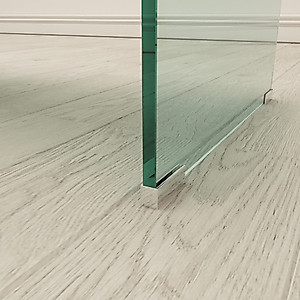 IANIYA Tempered Glass Coffee Table for Modern Living Room Decor, Easy to Clean with Safe Rounded Edges and Durable Design, 39.3" L x 19.6" W x 13.78" H (1, Transparent Coffee Table)