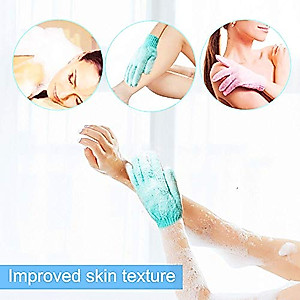 24 pcs Exfoliating Shower Gloves,Double Sided Exfoliating Bath Gloves Deep Clean Dead Skin for Spa Massage Beauty Skin Shower Body Scrubber Bathing Accessories.-12 Multi-Colors