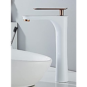 ZHANGYUEFEIFZ Bathroom Sink Faucet Sink Faucet Bathroom Vanity Faucet Solid Brass Sink Faucet hot and Cold Single Handle countertop Toilet Faucet Kitchen Faucet (Color : Black Gold T)