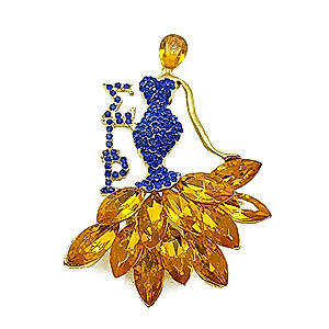 Greek letter sorority SIGMA GAMMA RHO society Shiny Rhinestone Girl Metal Brooch