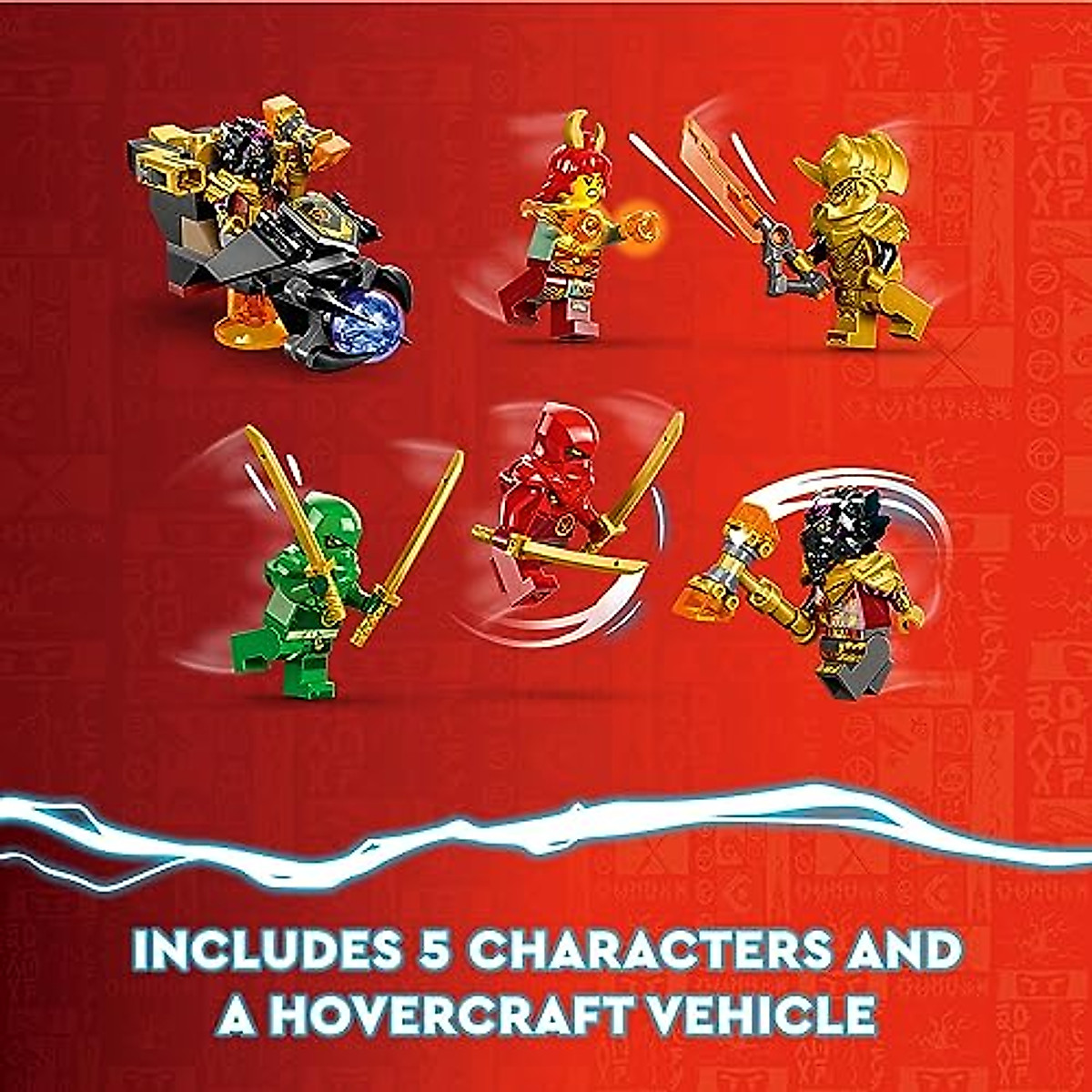 LEGO NINJAGO Heatwave Transforming Lava Dragon 71793 Building Toy Set, Features a Ninja Dragon, a Hovercraft Vehicle and 5 Minifigures, Lava Dragon Toy for Kids Ages 8+ Who Love Ninja Adventures