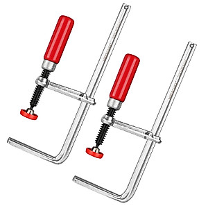MAXPOWER Quick Screw Guide Rail Clamp for MFT and Guide Rail System, 7-7/8" Capacity x 2-3/8" Throat Depth, 530lbs Clamping Force - 2 Pack