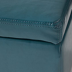 Christopher Knight Home Glouster PU Storage Ottoman, Teal 17. 50D x 51. 25W x 16. 25H