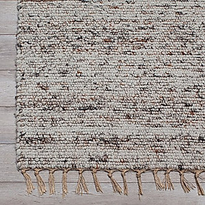 Linon Verginia Berber Rectangle Area Rugs 3.5' x 5.5'/Dark/Natural