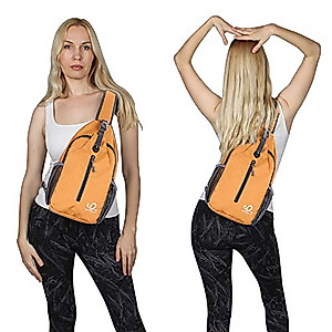 WATERFLY Crossbody Sling Backpack Sling Bag Travel Hiking Chest Bag Daypack