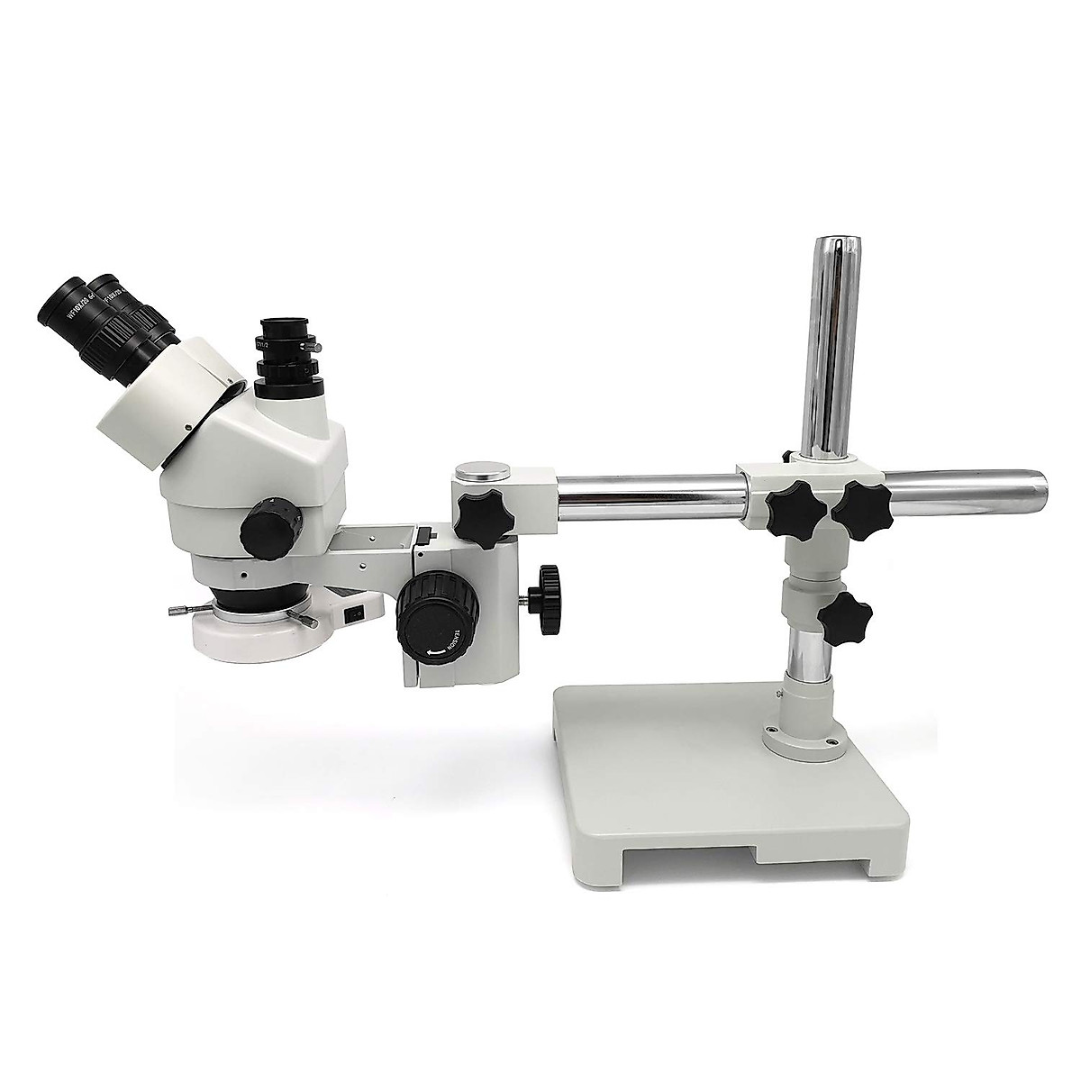 SWIFT S7 7X-45X Trinocular Stereo Microscope with Wide-Field 10X Eyepieces,0.7X-4.5X Zoom Objective Lens, Single-Arm Boom Stand, and 56-Bulb LED Ring Light