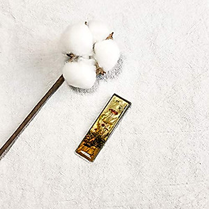 Mother of Pearl Money Clip Wallet Credit Card Slim Bussiness Card Stainless Steel Holder Noble Gift Collection (Poppy)