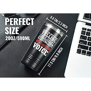 Onebttl Basketball Coach Gifts, Funny Gift Idea for Appreciation, Christmas, Birthday, 20oz Stainless Steel Insulated Travel Mug - I'm Not Yelling