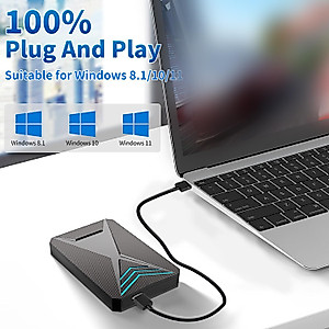 jmaisiu Retro Game Console HDD 2T, Hyper Base LBox with 4280 Hot Retro Games, Launchbox Game System with 18 Emulator Console, Plug and Play for Win 8.1/10/11, Up to 6GB/s, 5400 RPM