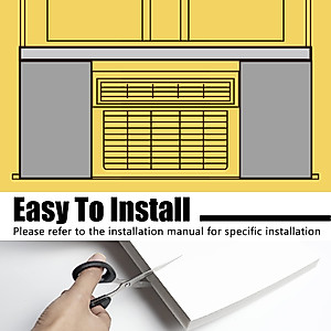 Powrocket Window Air Conditioner Foam Insulated Panel, 17-Inch High x 9-Inch Wide All Season Protection Window AC Side Panels Kit with Air Conditioner Top Seal Strip