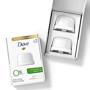 Dove Deodorant Refills Refill Kit 0% Aluminum Cucumber & Green Tea Aluminum Free Deodorant 1.13 oz