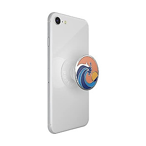 PopSockets PopGrip - Expanding Stand and Grip with Swappable Top - (Ride The Wave Coral)