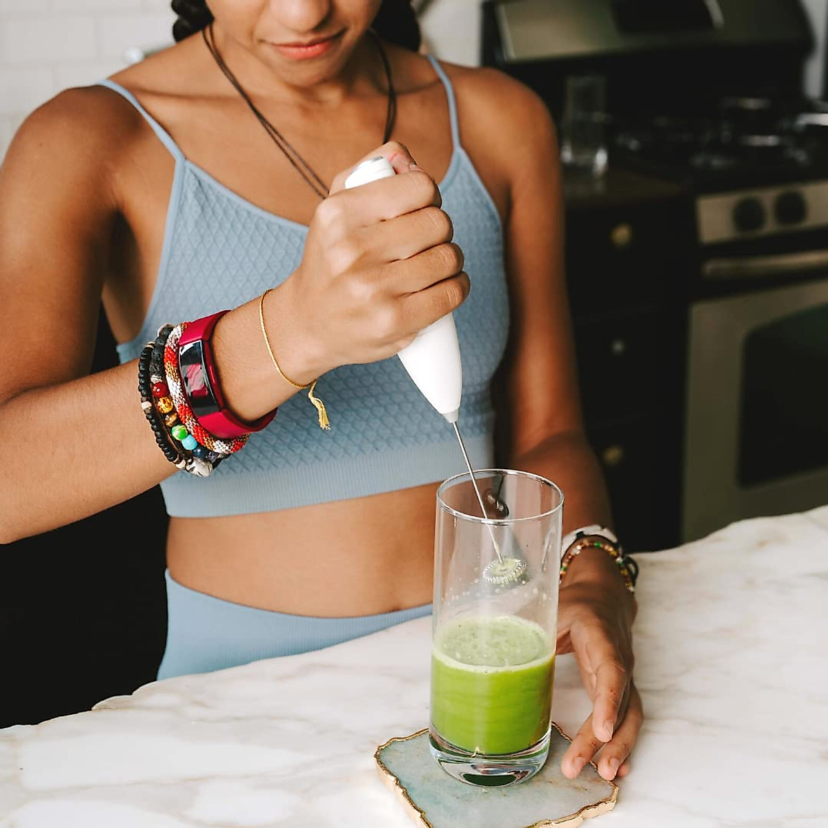 Tenzo Matcha Green Tea Powder Original Blend (1.06 Ounce) with Whisk Drink Mixer