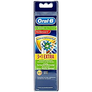 Oral-B CrossAction Replacement Toothbrush Heads, White,(Pack of 4)