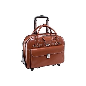 McKleinUSA Roseville W Series Leather Check-Point Friendly Briefcase, Brown (96644)
