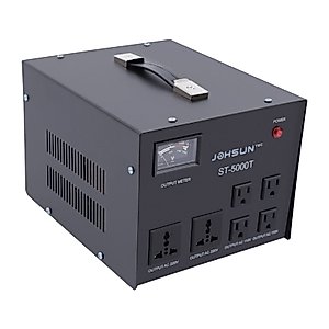 5000 Watt Voltage Converter Transformer Heavy Duty Regulator Meter - Step Up/Down 110V/220V