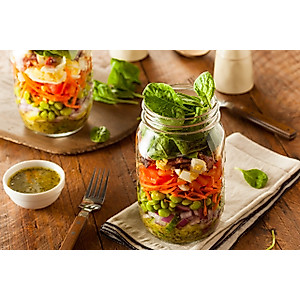 EHOMEA2Z Mason Jars 16 oz Pint Regular Mouth (12 Pack) With 60 Reusable Chalkboard Stickers (16 Oz Regular Mouth, 12 Pack)