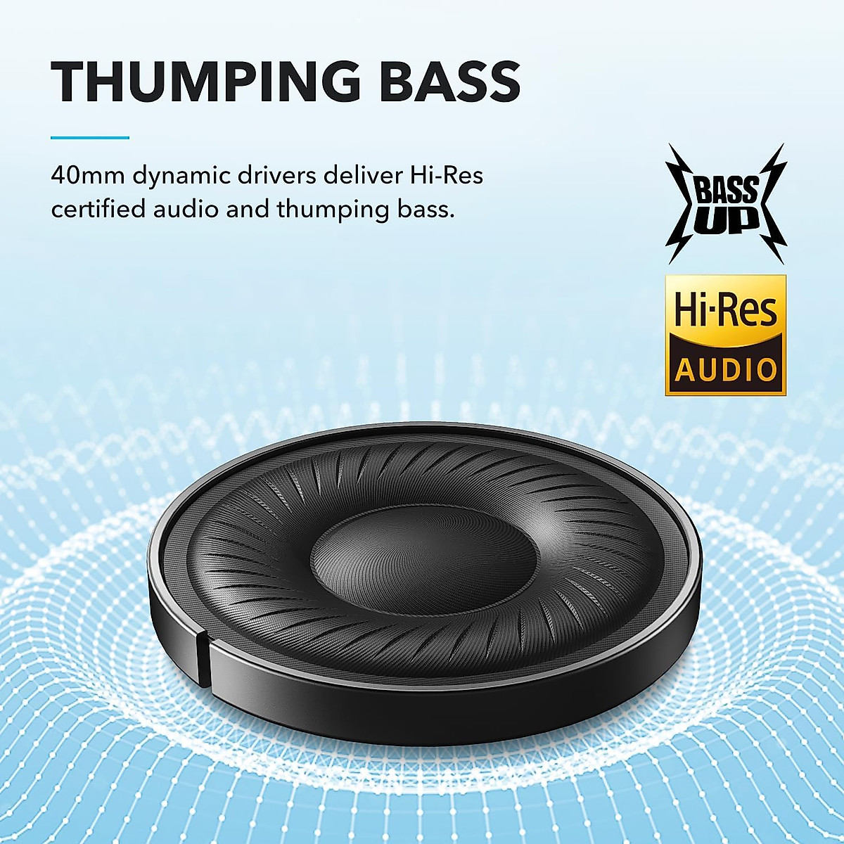 soundcore by Anker Q20i Hybrid Active Noise Cancelling Headphones, Wireless Over-Ear Bluetooth, 40H Long ANC Playtime, Hi-Res Audio, Big Bass, Customize via an App, Transparency Mode (Renewed)