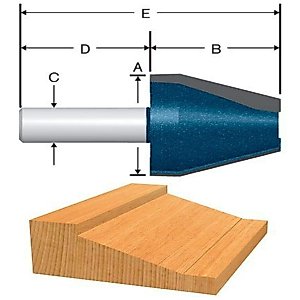 Bosch 84520M 1-1/2-Inch Diameter 1-5/8-Inch Cut Carbide Tipped Bevel Vertical Raised Panel Router Bit 1/2-Inch Shank