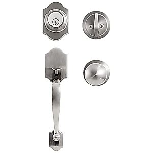 NeuType Front Door Locks with Deadbolt Locks for Doors ‎Satin Nickel Door Handle Front Door Handleset with Lock and Key and Deadbolt Exterior Door Lock Set with Deadbolt