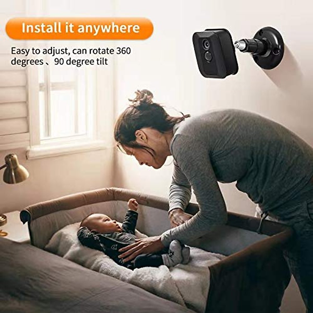 Blink Camera mounts for Blink Home Security Camera Blink Outdoor Indoor Camera Blink XT Blink XT2 Camera 360° Degree Adjustable, Fits Blink Camera Add On Accessories(3 Pack, Black)