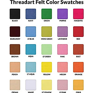 Threadart Premium Felt Precut Sheets - 8 Big 12" x 12" Squares - Autumn Harvest Colors | Soft Wool-Like Feel | 1.2mm Thick Fabric for DIY Crafts, Sewing, Crafting Projects | Compatible with Cricut Maker