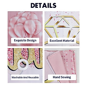 HAMIGAR 6x4ft He Asked She Said Yes Banner Backdrop - Wedding Engagement Decorations Party Supplies - Pink Gold