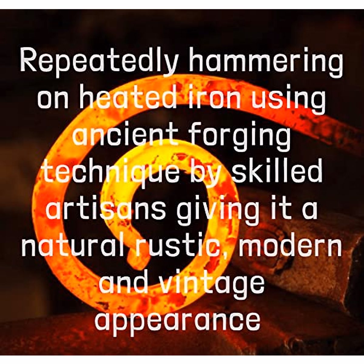 BOSKY Key Holder Wall Mounted Decorative Wrought Iron Handmade Farmhouse Key Hooks Hallway Hanger for Front Door, Keys, Leashes, Entryway ~ Rustic Gold