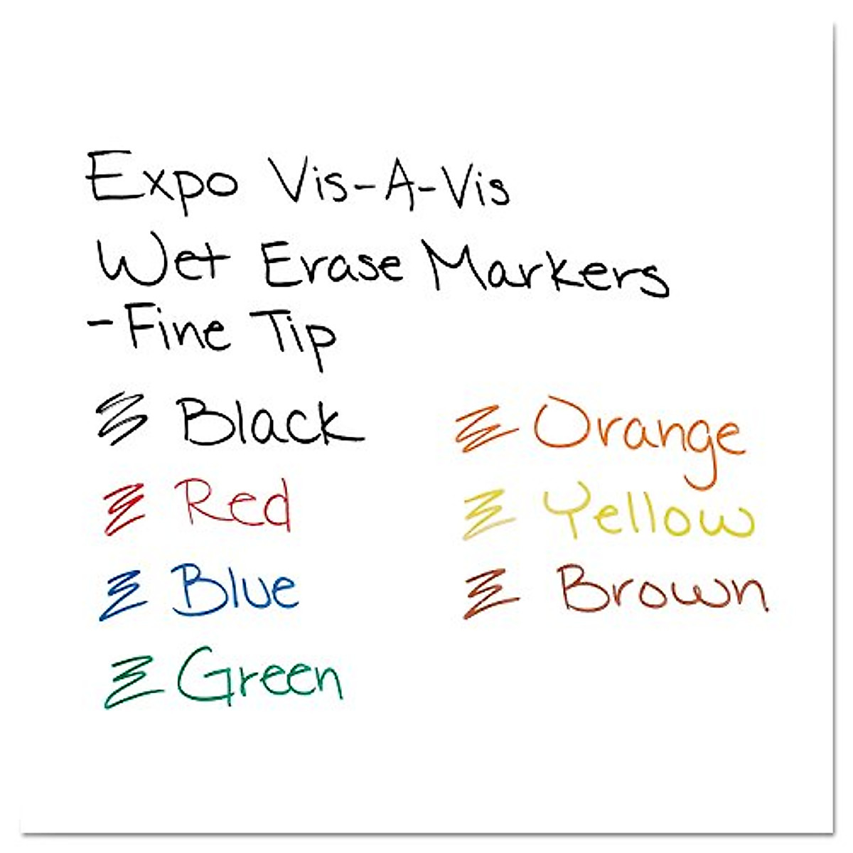 Expo Vis-A-Vis Wet-Erase Marker, Fine Point, 4-Color Set (San16074)